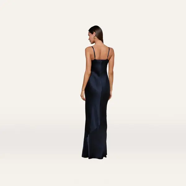 L'Agence Shayla Silk Lace Gown - Midnight