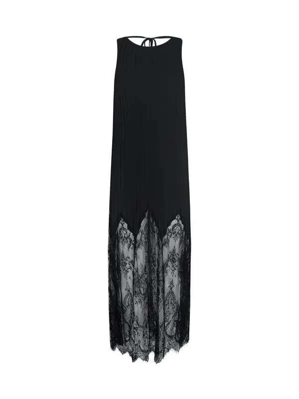 L'Agence Adalynn Maxi Dress With Lace Trim