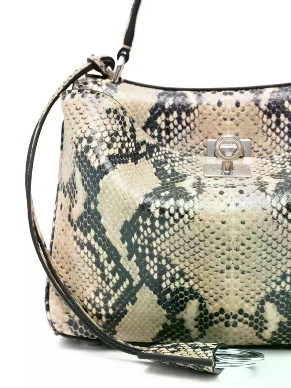 Balenciaga Rodeo Snakeskin-effect Tote - Neutrals