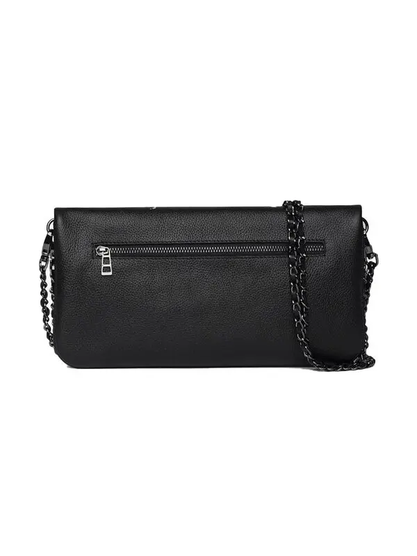 Zadig&Voltaire Leather Clutch With Metal Chains