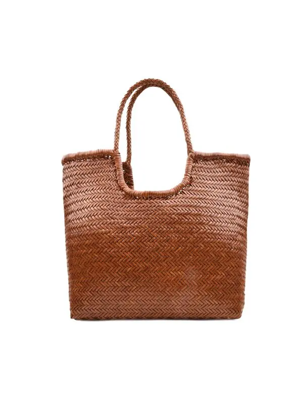Dragon Diffusion Woven Tote Handbag - Brown