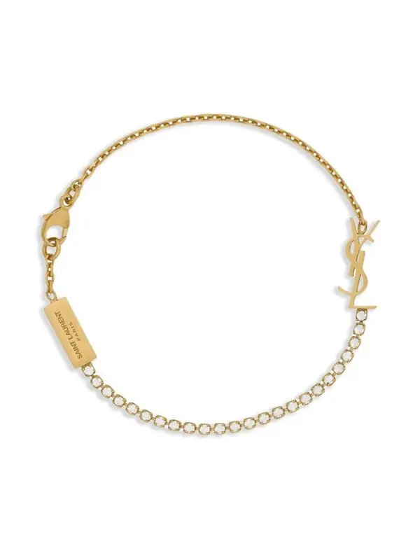 Saint Laurent Cassandre Charm Bracelet - Metallic