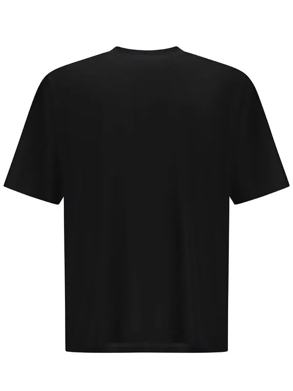 Herno Stretch-cotton Jersey T-shirt With Scuba Details - Black