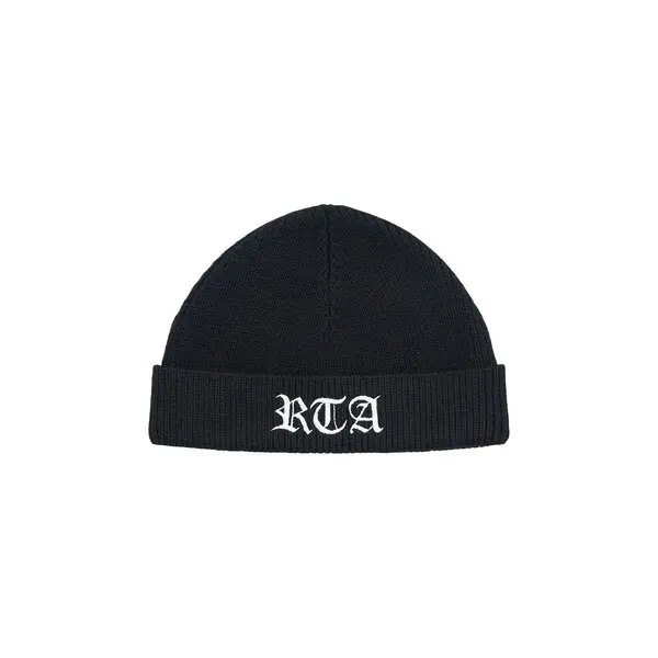 RtA Zion Beanie With Old English Cross - Black