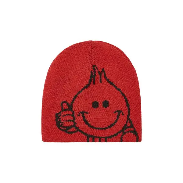 PALACE World Industries Reverso Nein Cuff Beanie /black - Red