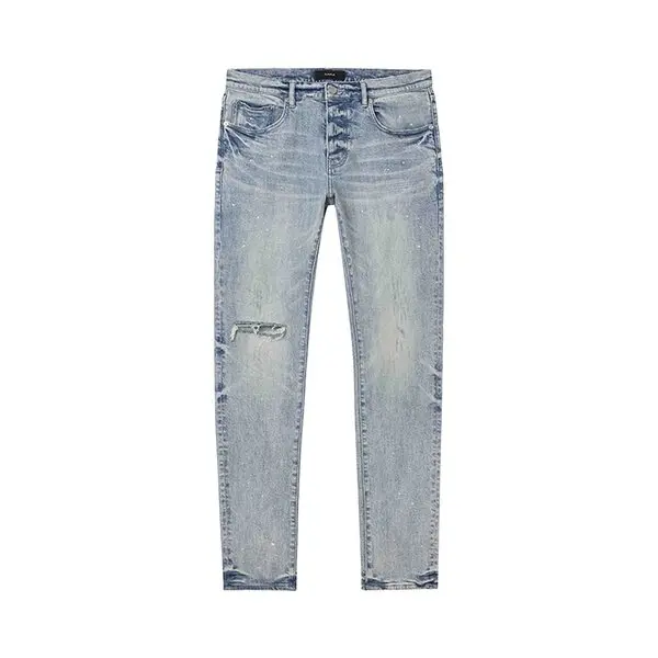 PURPLE BRAND P001 Worn Reflective Denim