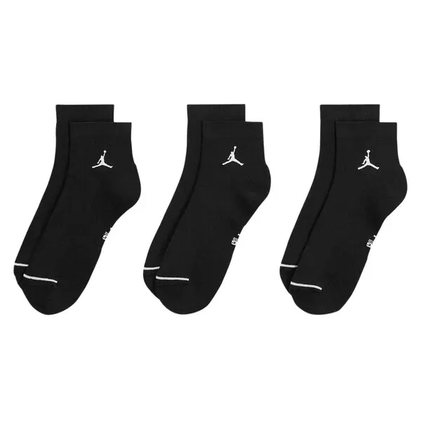JORDAN Everyday Ankle Socks - Black