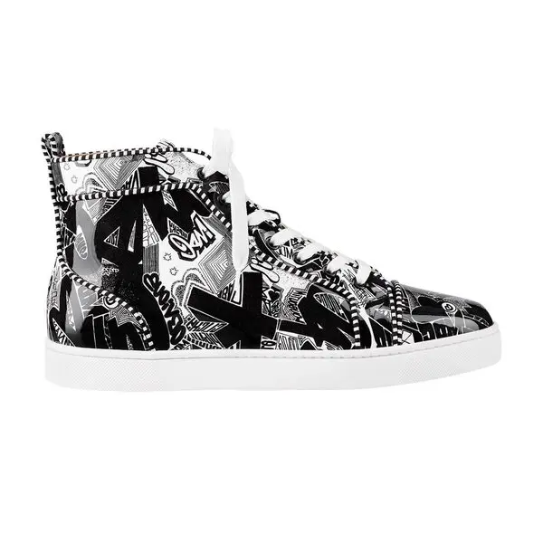 CHRISTIAN LOUBOUTIN Louis Orlato Nicograf High-top Sneakers - Black