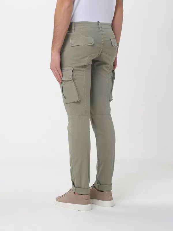 MASON'S Stretch Cotton Cargo Trousers - Sage