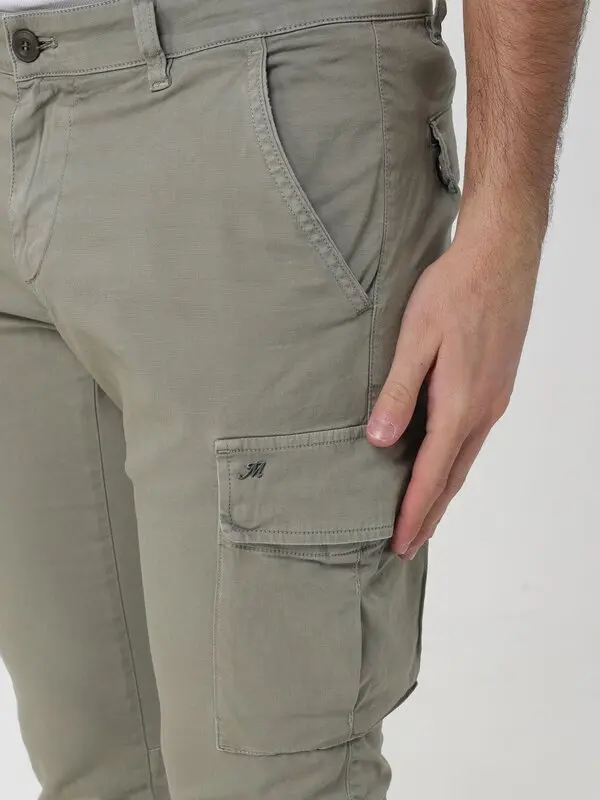 MASON'S Stretch Cotton Cargo Trousers - Sage