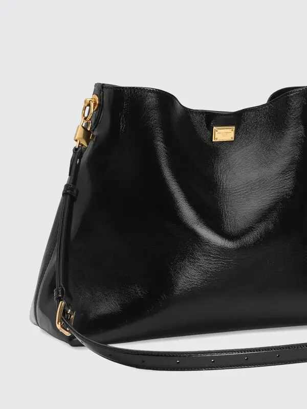 Dolce & Gabbana Vittoria Large Bag In Leather - Black