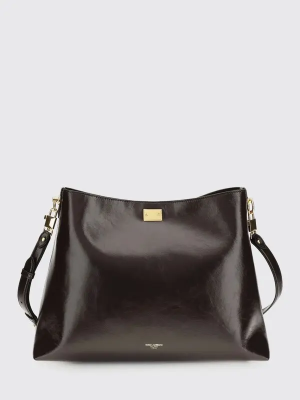 Dolce & Gabbana Vittoria Large Bag In Leather - Brown
