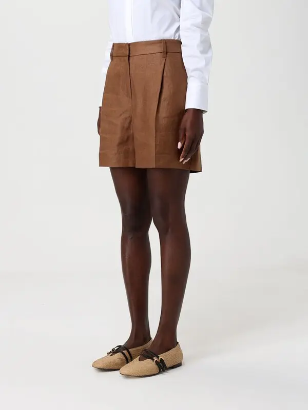 Brunello Cucinelli High-waisted Linen Shorts