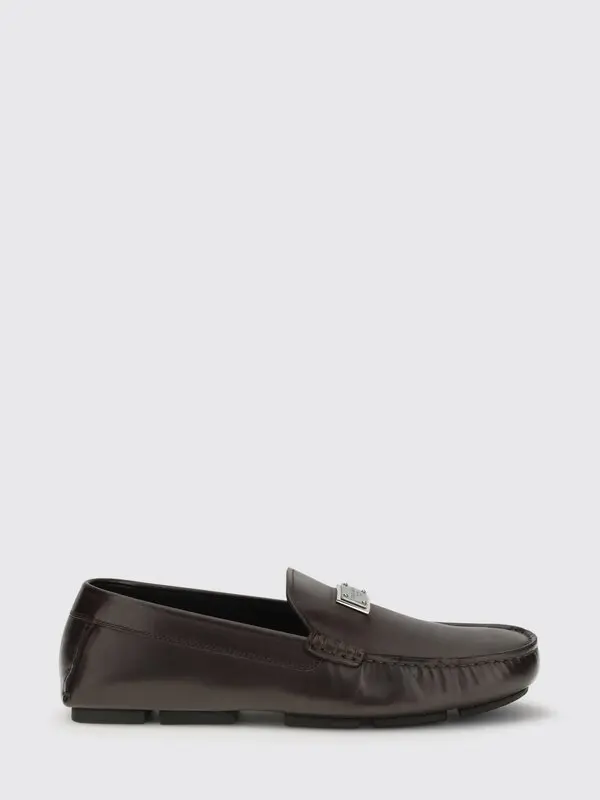 Dolce & Gabbana Leather Driver Loafers - Brown