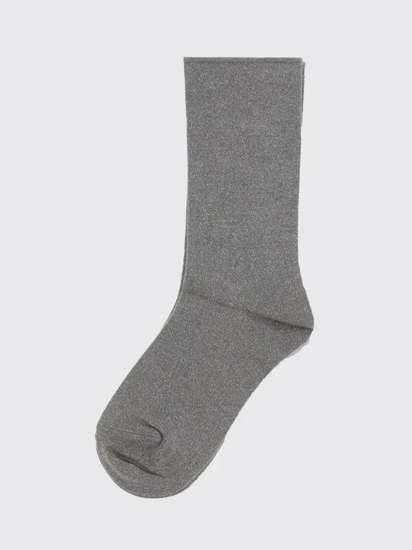 Brunello Cucinelli Ribbed Crew Socks - Grey