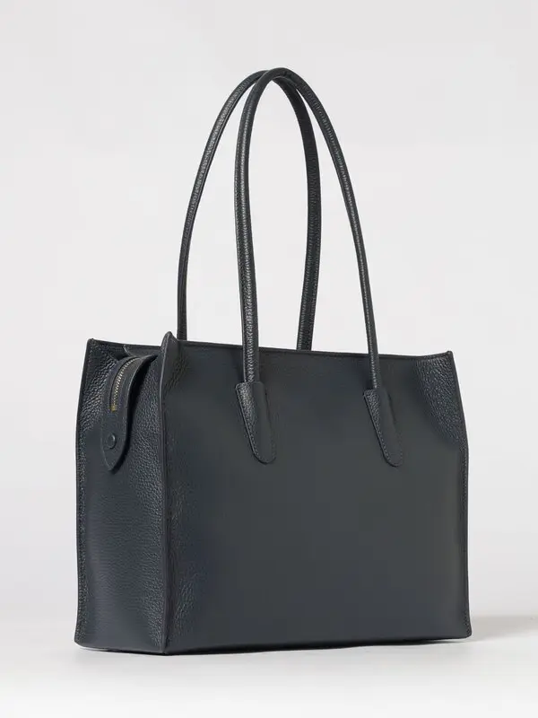 COCCINELLE Hammered Leather Tote Bag - Blue