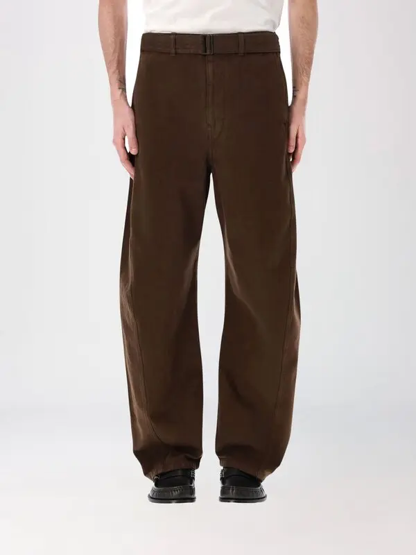 LEMAIRE Belted Trousers - Brown