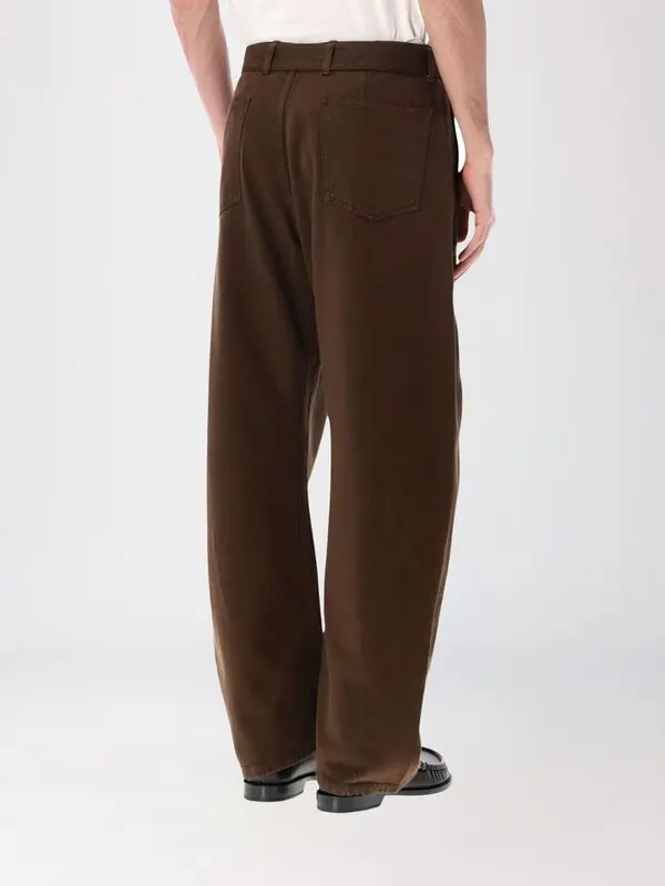 LEMAIRE Belted Trousers - Brown