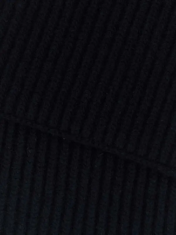 MAISON MARGIELA Ribbed Virgin Wool Scarf - Navy