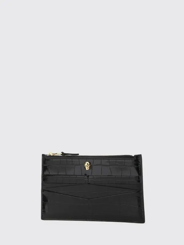 Alexander McQueen Croc Effect Wallet