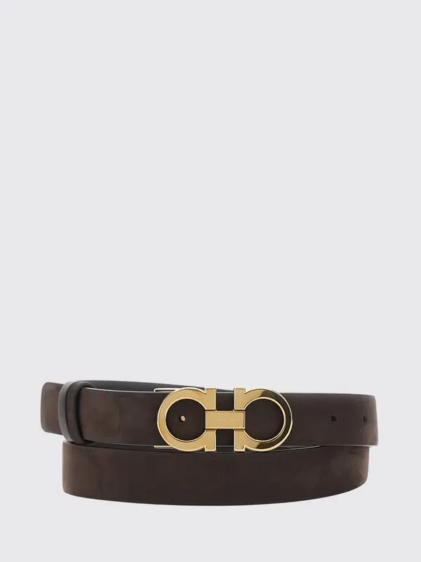 FERRAGAMO Gancini Belt - Brown