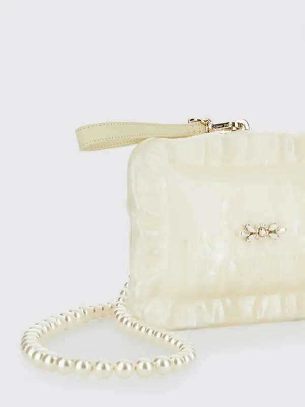 Simone Rocha Marbled Resin Clutch With Pearl Embellishment