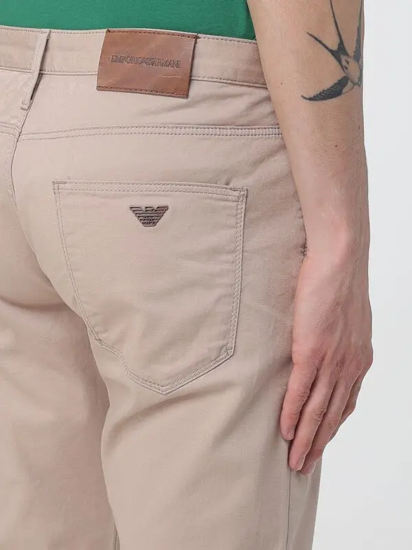 Emporio Armani Slim Fit Trousers - Beige