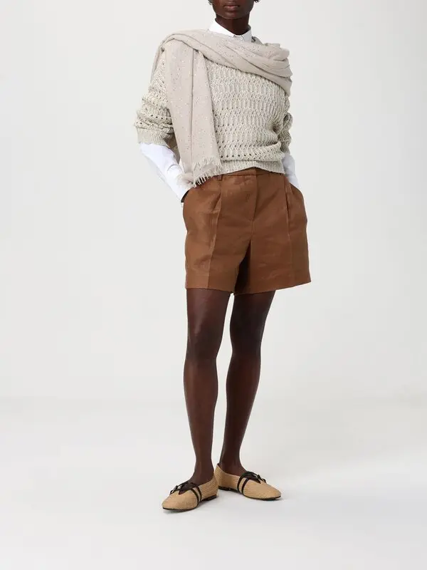 Brunello Cucinelli Pointelle Knit Sweater - Beige