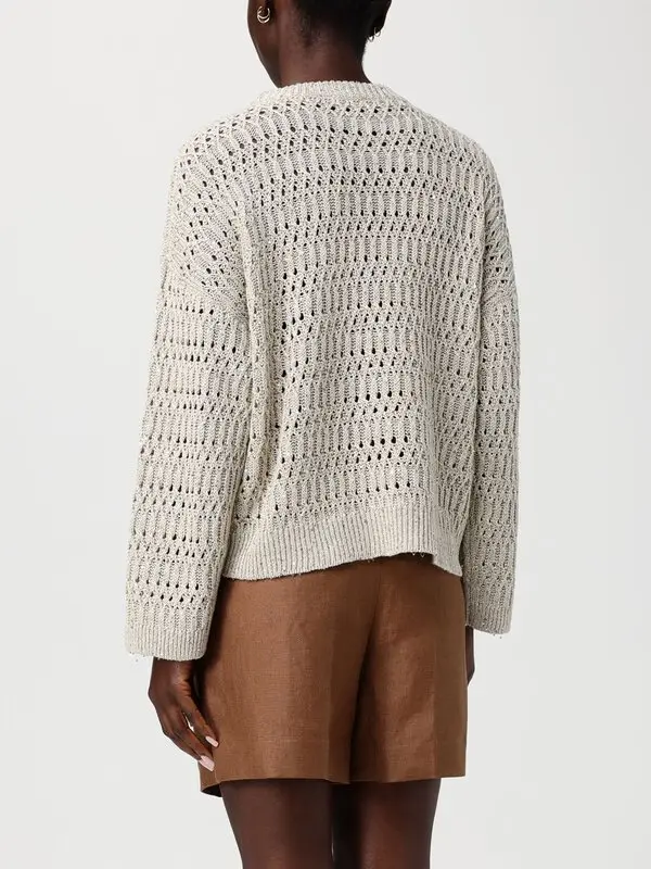 Brunello Cucinelli Pointelle Knit Sweater - Beige