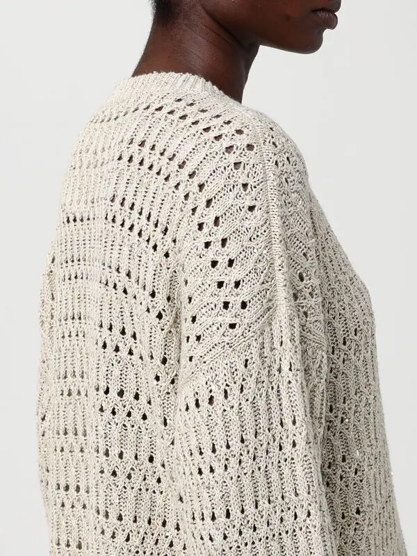 Brunello Cucinelli Pointelle Knit Sweater - Beige
