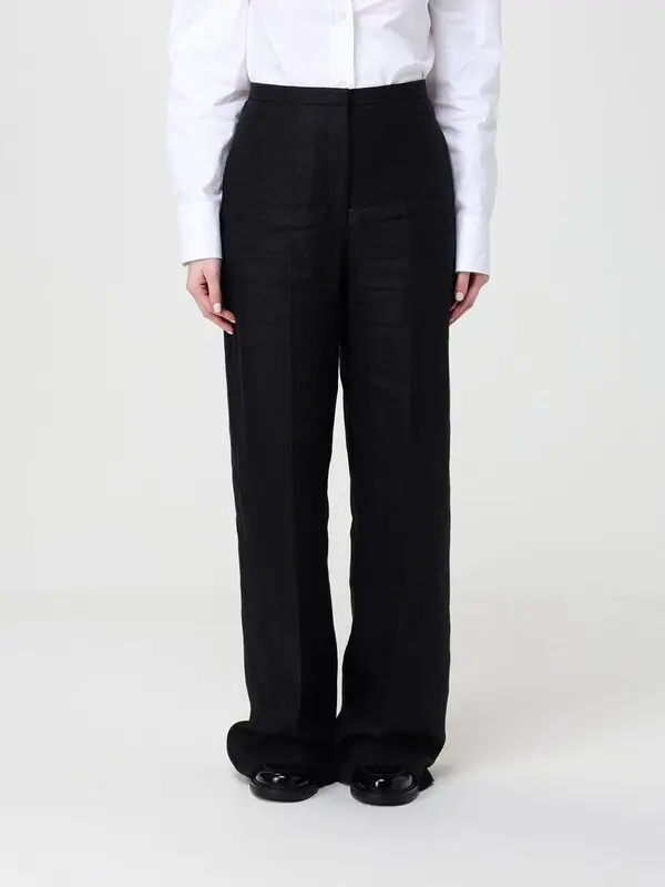Agnona Tailored Wide Leg Trousers - Black