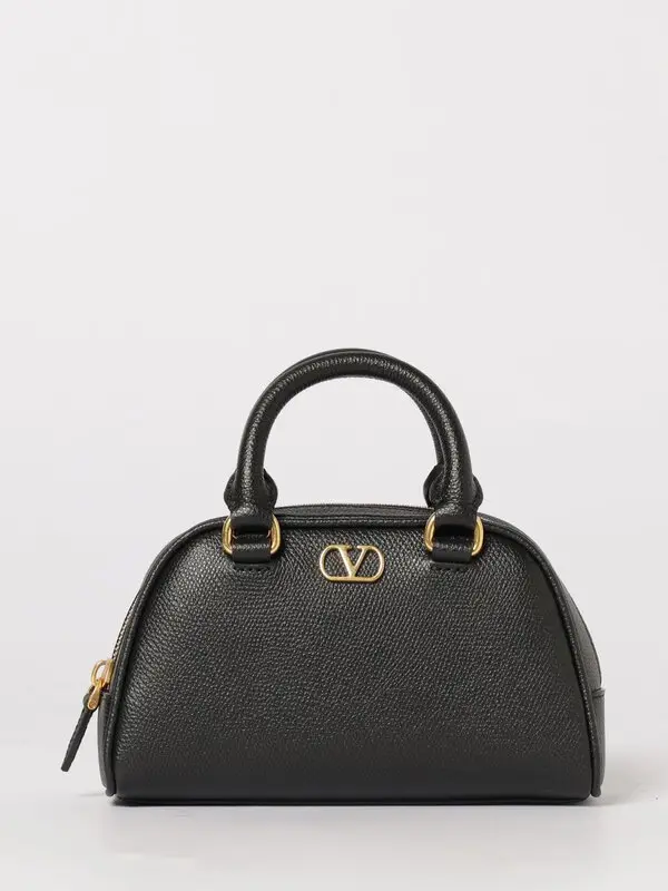 Valentino Garavani Vlogo Signature Grained Leather Mini Bowling Bag