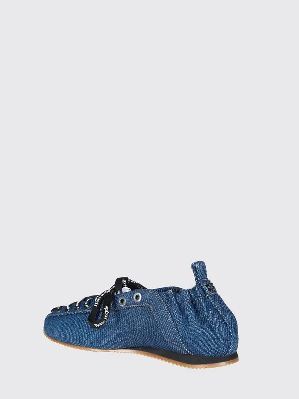 GANNI Sporty Ballerina Flats In Organic Denim - Blue