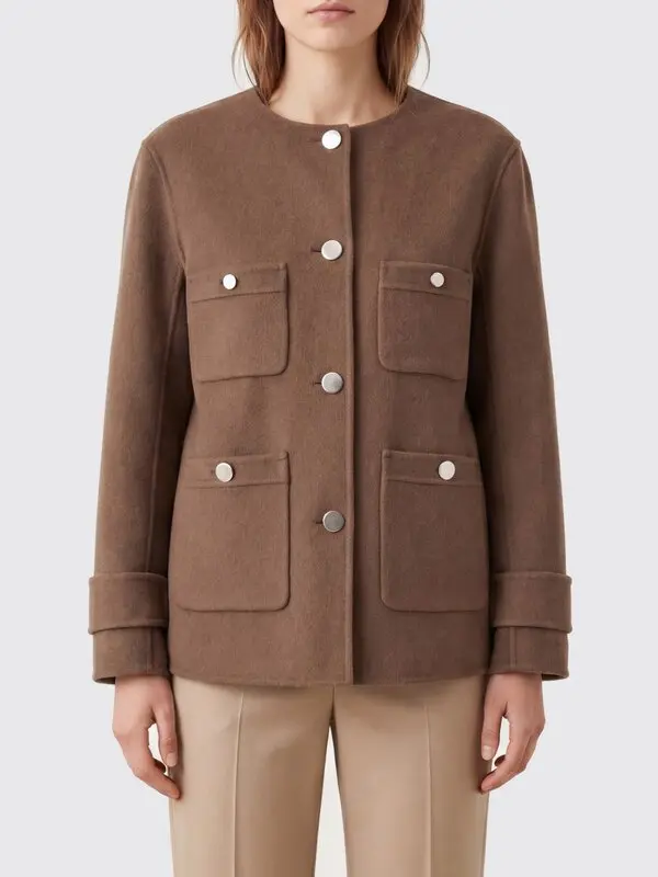 Max Mara Virgin Wool Short Coat - Brown