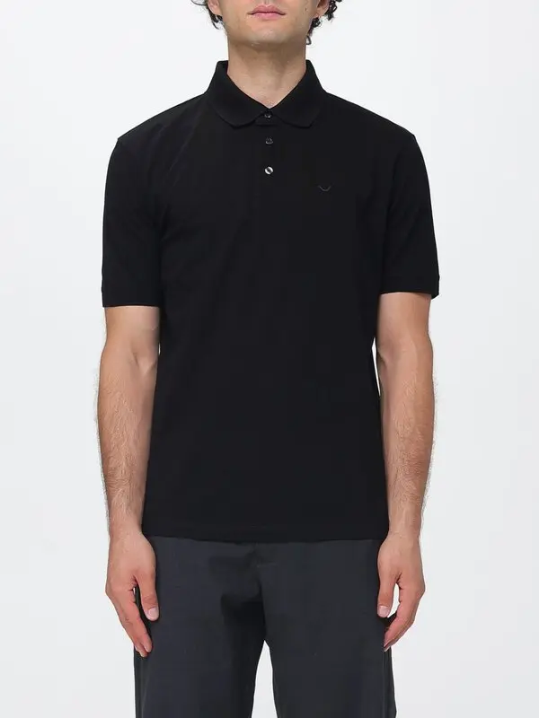 Emporio Armani Cotton Polo Shirt - Black