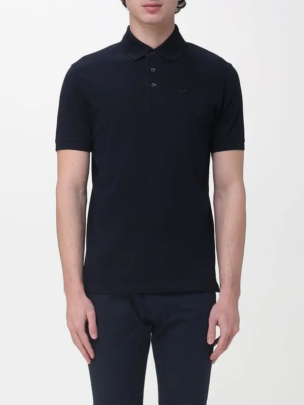 Emporio Armani Cotton Polo Shirt - Blue