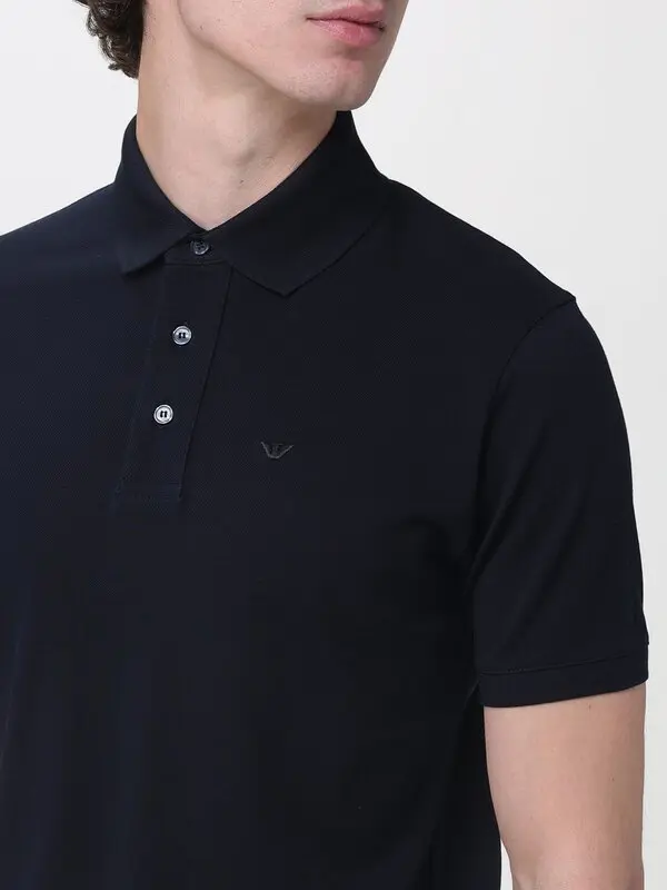 Emporio Armani Cotton Polo Shirt - Blue