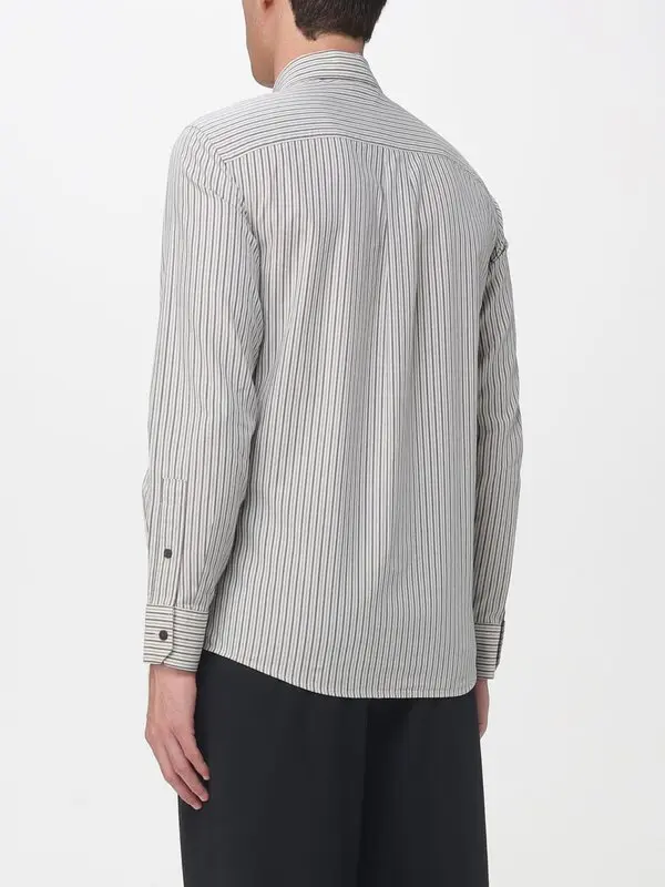 Emporio Armani Striped Cotton Shirt - Beige