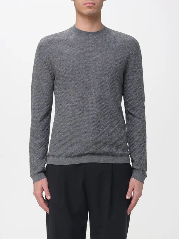 Emporio Armani Virgin Wool Crew-neck Pullover - Grey