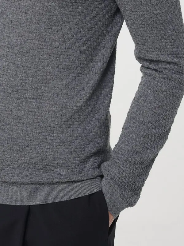 Emporio Armani Virgin Wool Crew-neck Pullover - Grey