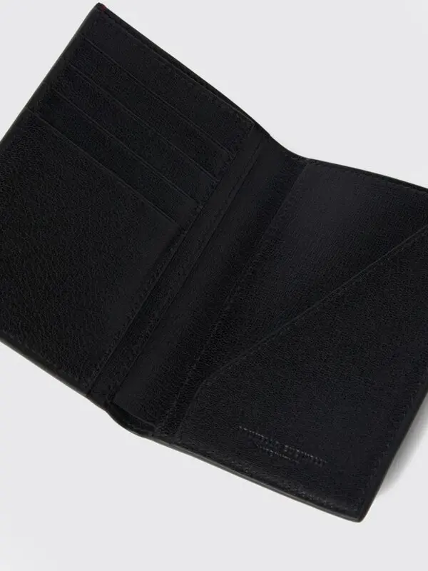 Brunello Cucinelli Bifold Calfskin Leather Card Holder With Embossed Logo