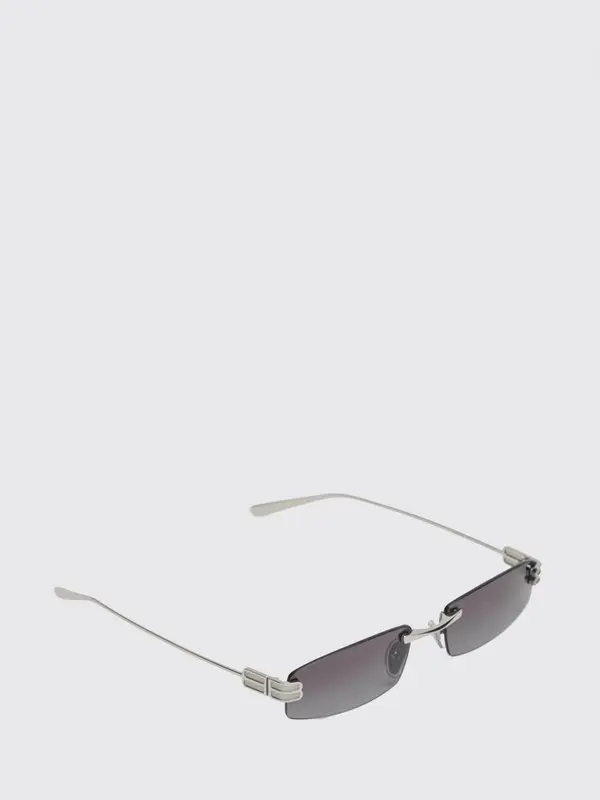 Balenciaga Rectangle Rimless Sunglasses - Silver