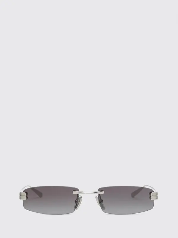 Balenciaga Rectangle Rimless Sunglasses - Silver