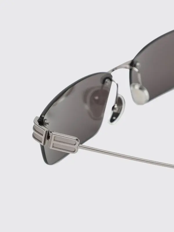 Balenciaga Rimless Rectangle Sunglasses - Silver