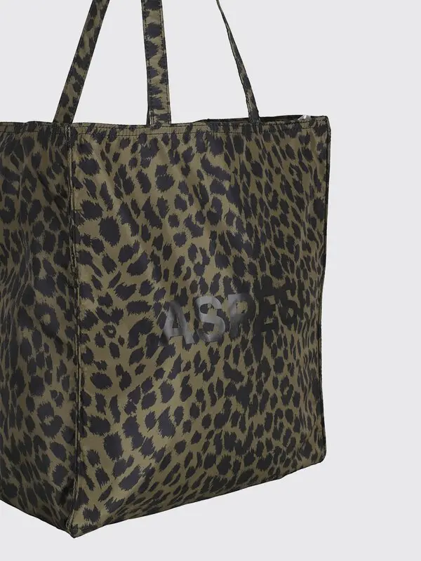 Aspesi Animal Print Polyester Tote Bag - Brown
