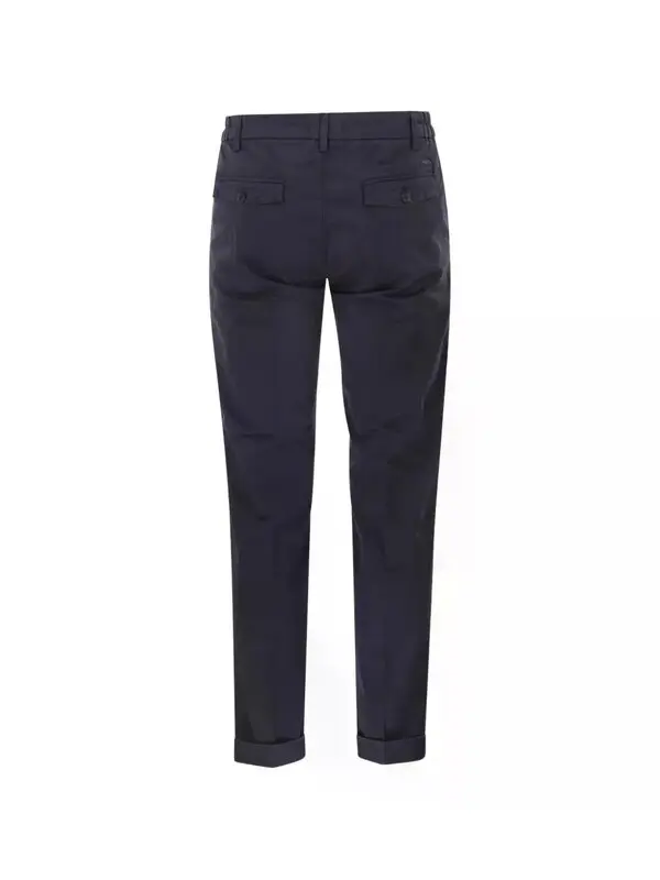 FAY Pleated Turned-up Trousers