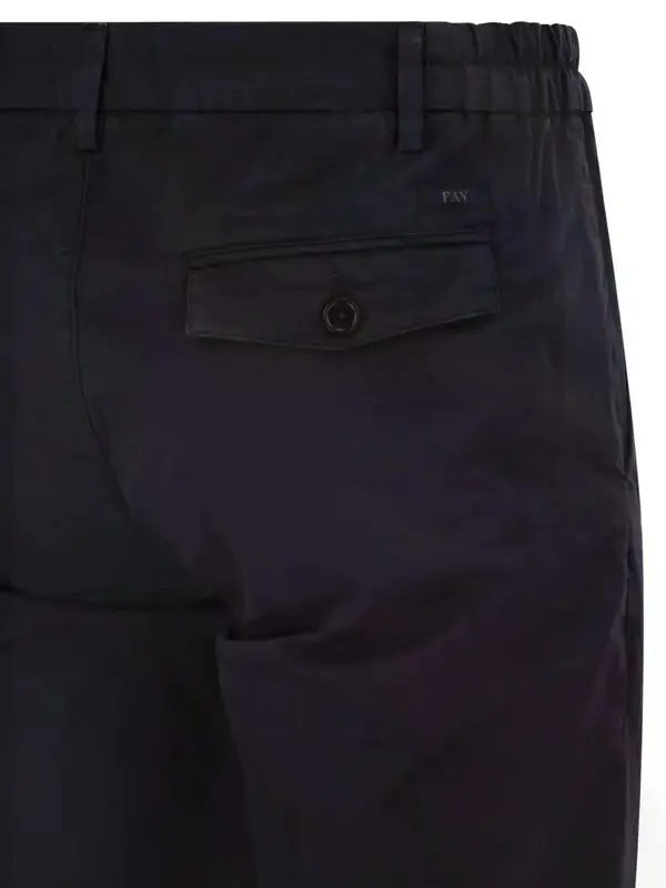 FAY Pleated Turned-up Trousers