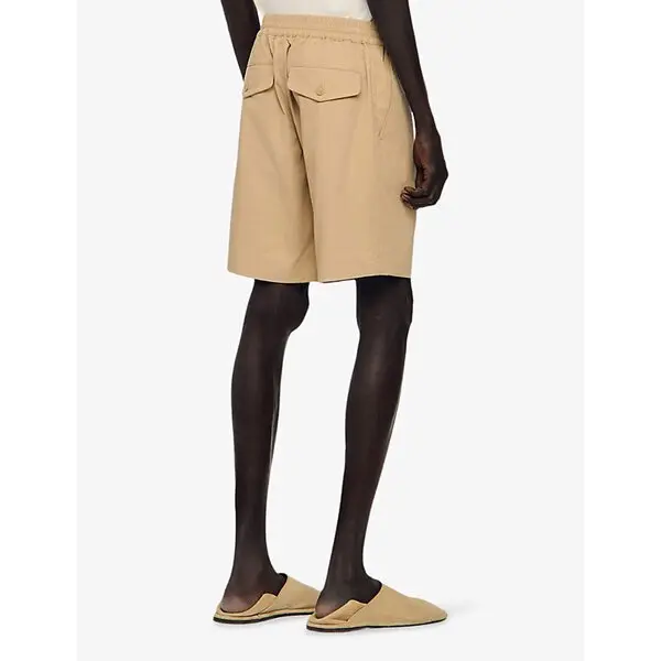 Sandro Stretch Cotton-blend Shorts With Drawstring Waist