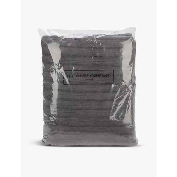 THE WHITE COMPANY Ribbed Hydrocotton Super Jumbo Towel - Slate
