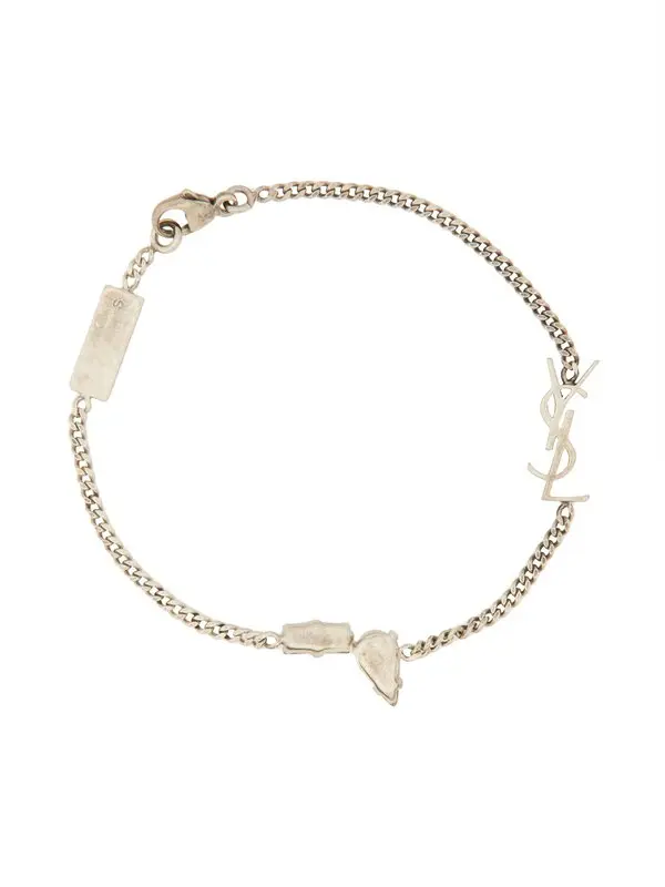 Saint Laurent Cassandra Charm Bracelet - Silver